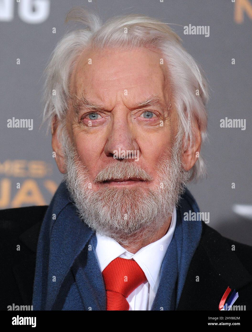 Donald Sutherland "The Hunger Games: Mocking Jay - Part 2" Los Angeles ...