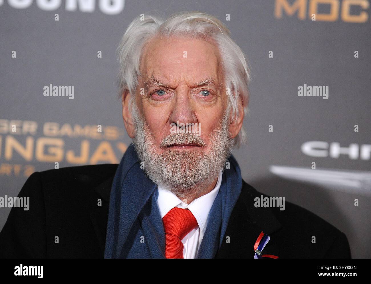Donald Sutherland "The Hunger Games: Mocking Jay - Part 2" Los Angeles ...