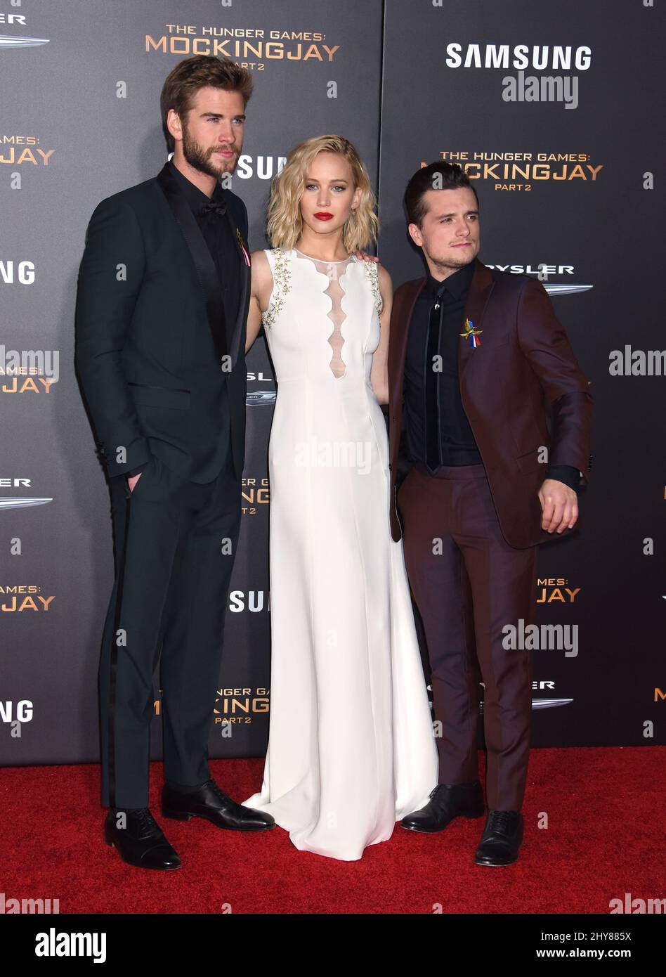 Liam Hemsworth, Jennifer Lawrence and Josh Hutcherson The Hunger Games ...