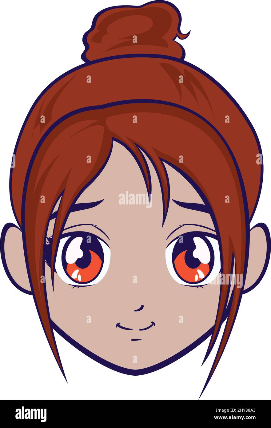 glad anime girl Stock Vector Image & Art - Alamy