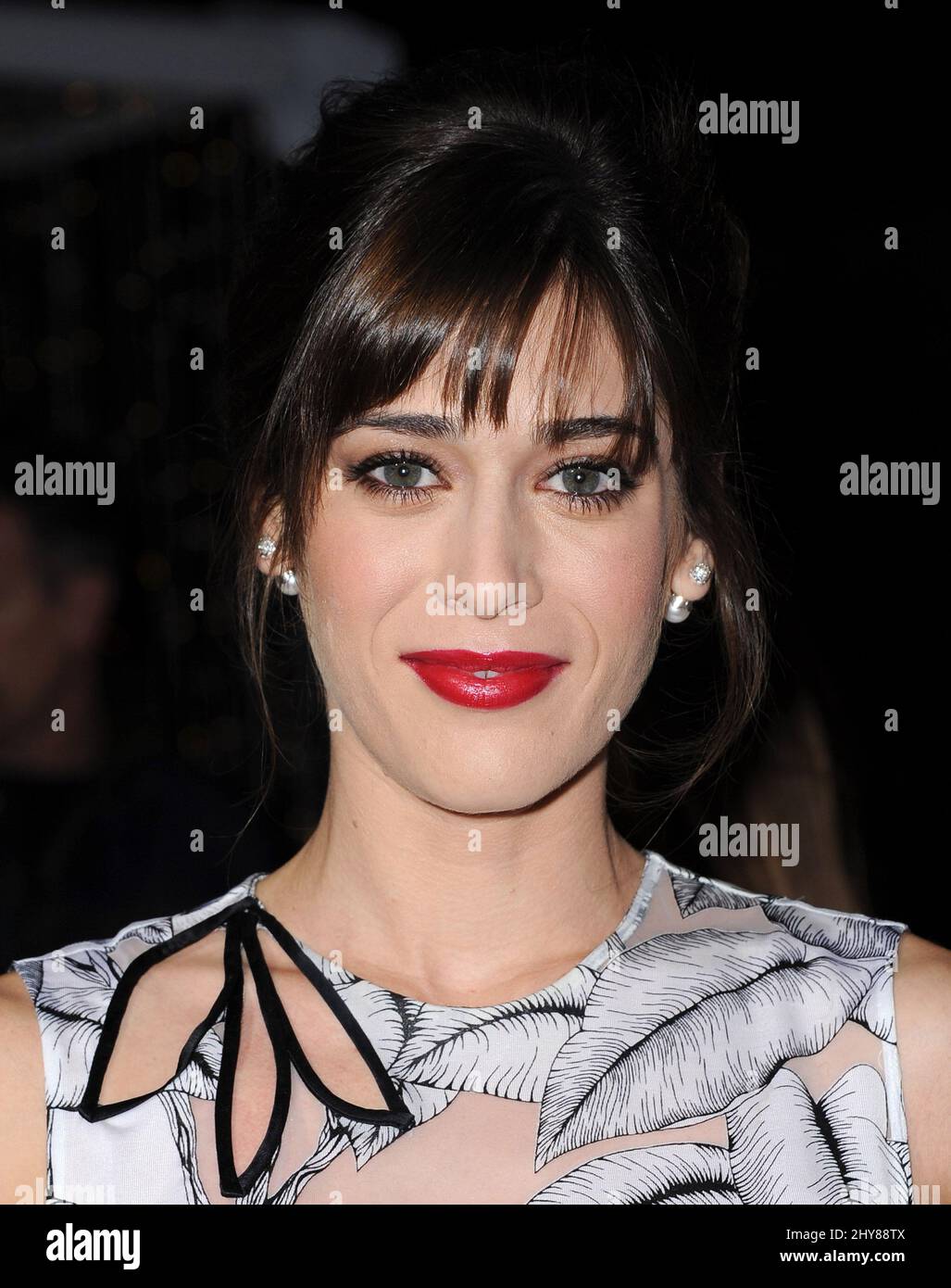 Lizzie Caplan attending "The Night Before" Los Angeles Premiere held at ...