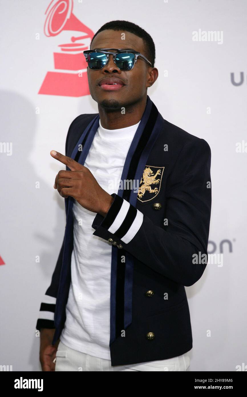 Omi poses in the press room at the 16th annual Latin Grammy Awards at ...