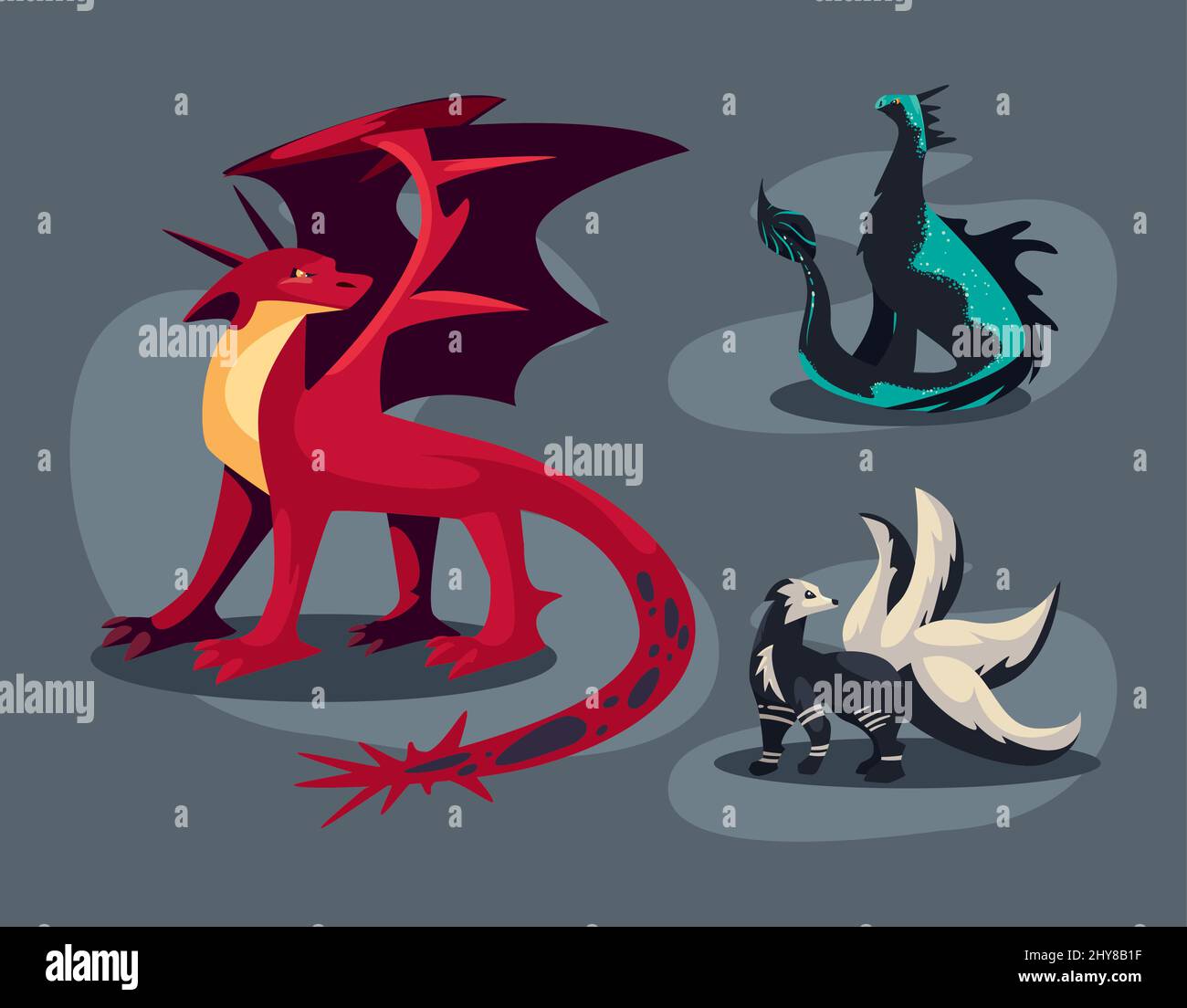 three mythology creatures Stock Vector Image & Art - Alamy