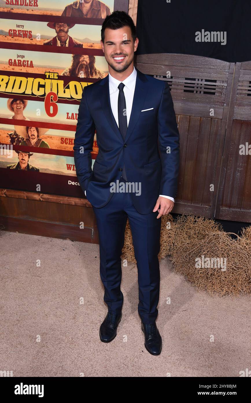 Taylor Lautner attending "The Ridiculous 6" premiere held at the AMC ...