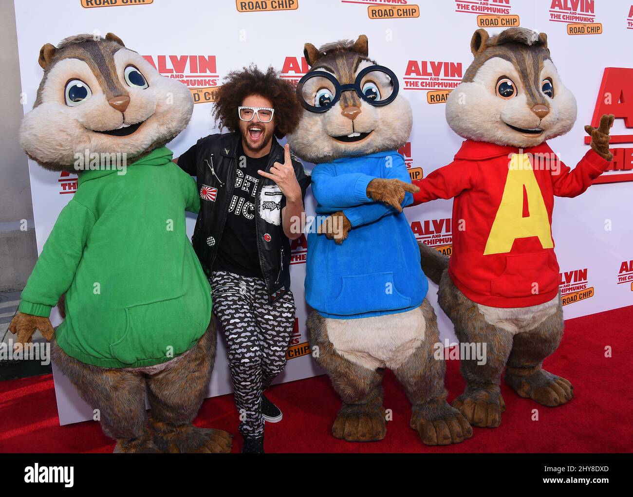 Redfoo, Theodore, Alvin and Simon "Alvin and the Chipmunks: The Road ...