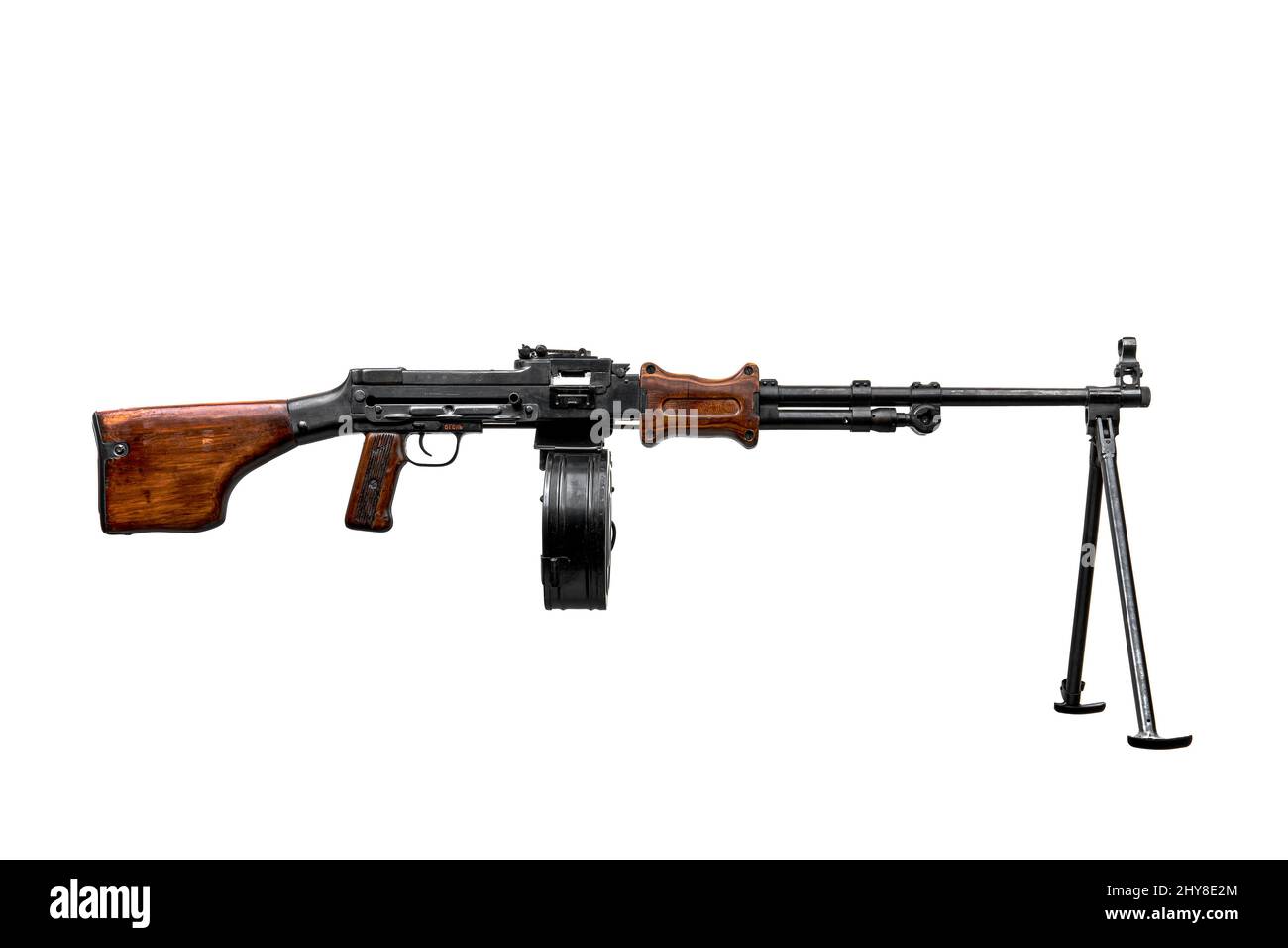 RPK machine gun with a wooden butt on the bipod. Weapons of the Soviet ...