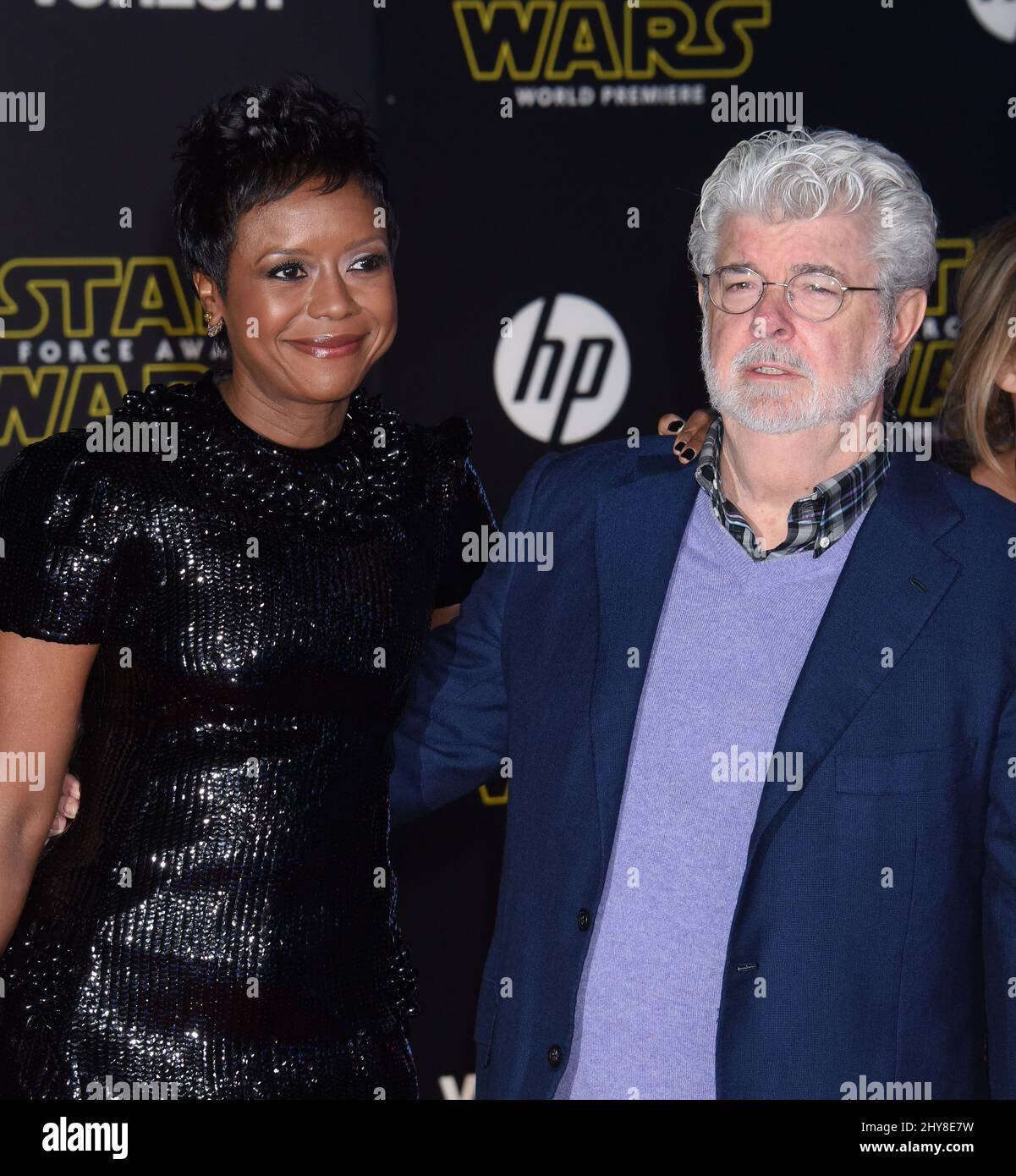 George Lucas and Mellody Hobson 'Star Wars: The Force Awakens' World ...