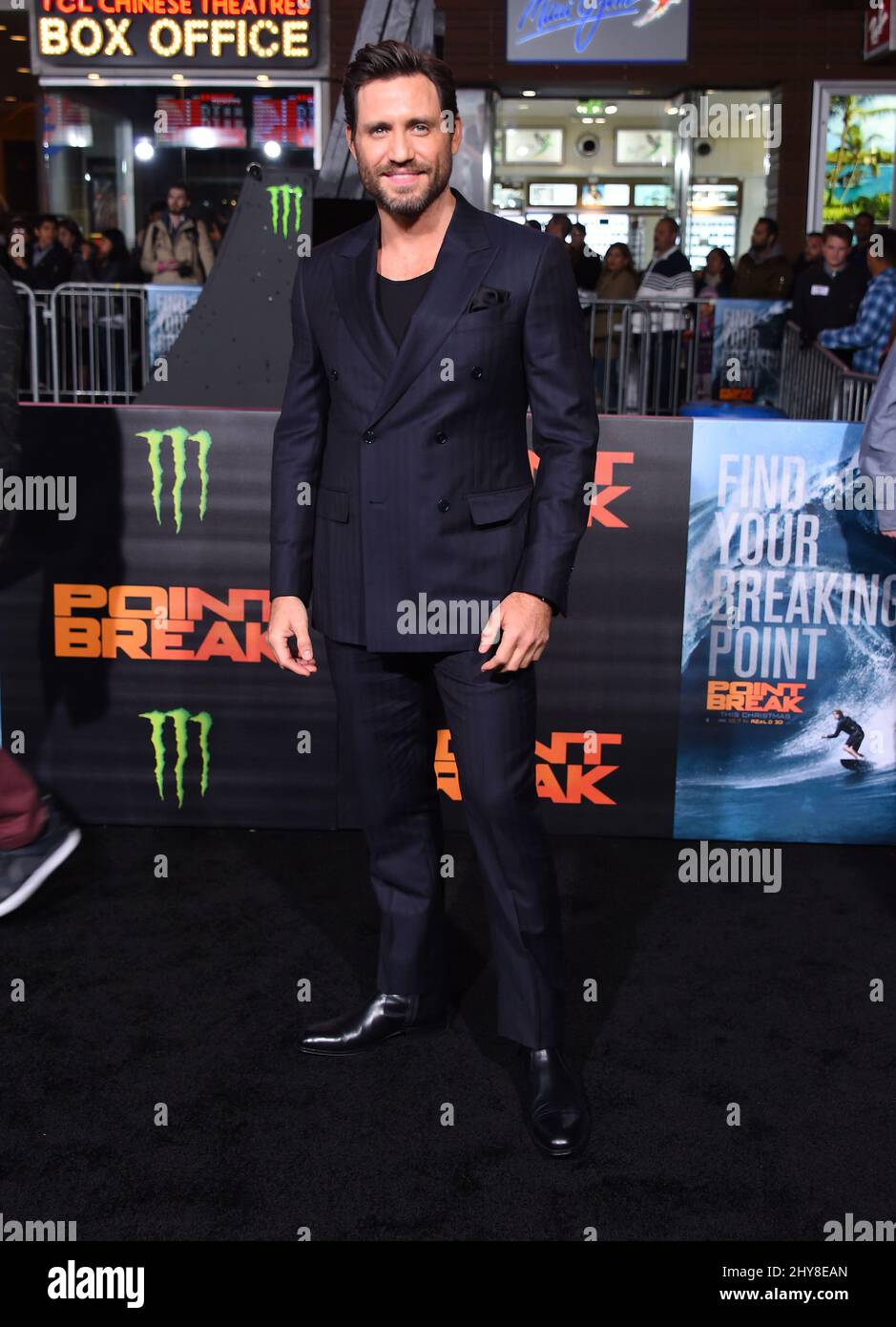 Edgar Ramirez attending the Point Break Hollywood Premiere Stock Photo ...