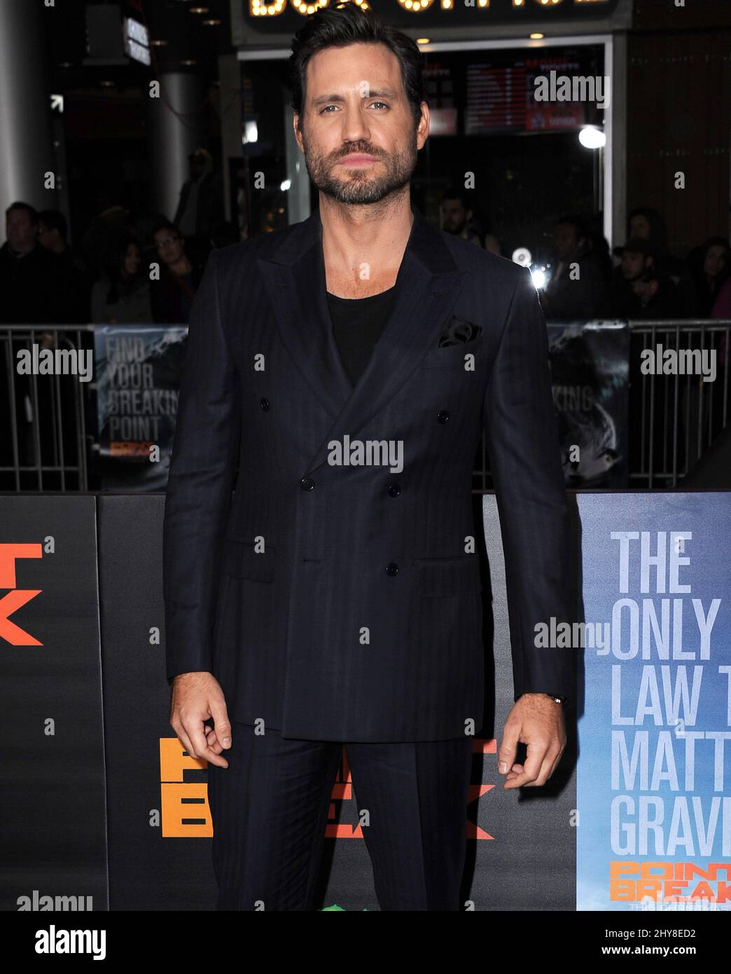 Edgar Ramirez attending the Point Break Hollywood Premiere Stock Photo ...