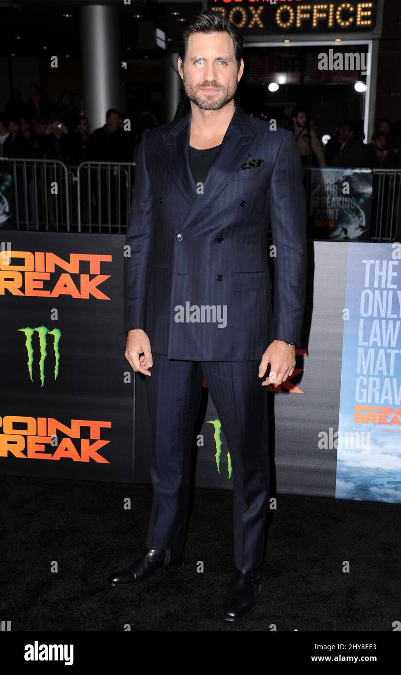 Edgar Ramirez attending the Point Break Hollywood Premiere Stock Photo ...