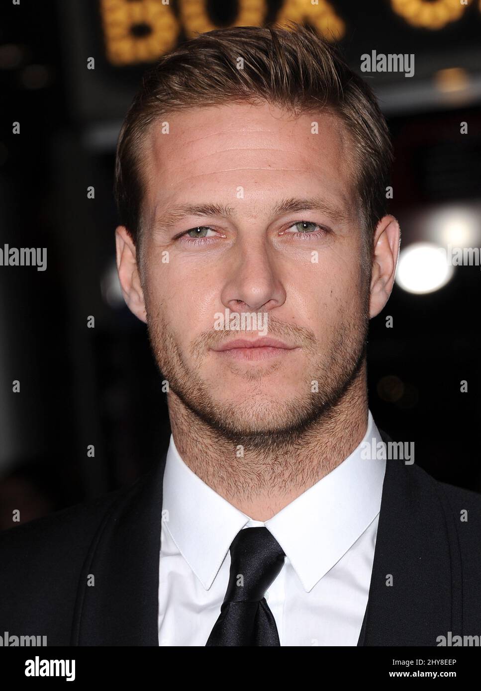 Luke Bracey attending the Point Break Hollywood Premiere Stock Photo ...