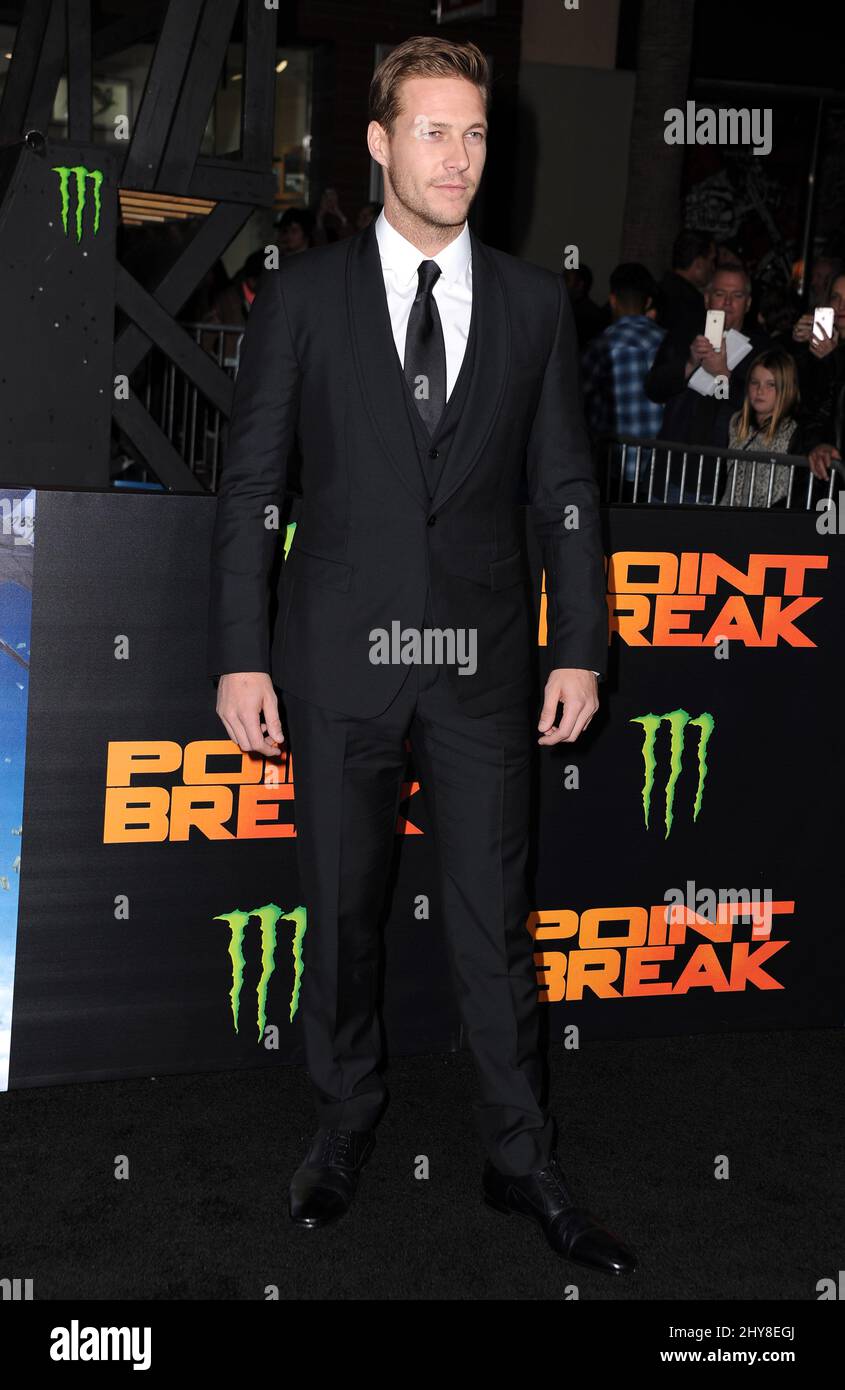 Luke Bracey attending the Point Break Hollywood Premiere Stock Photo ...