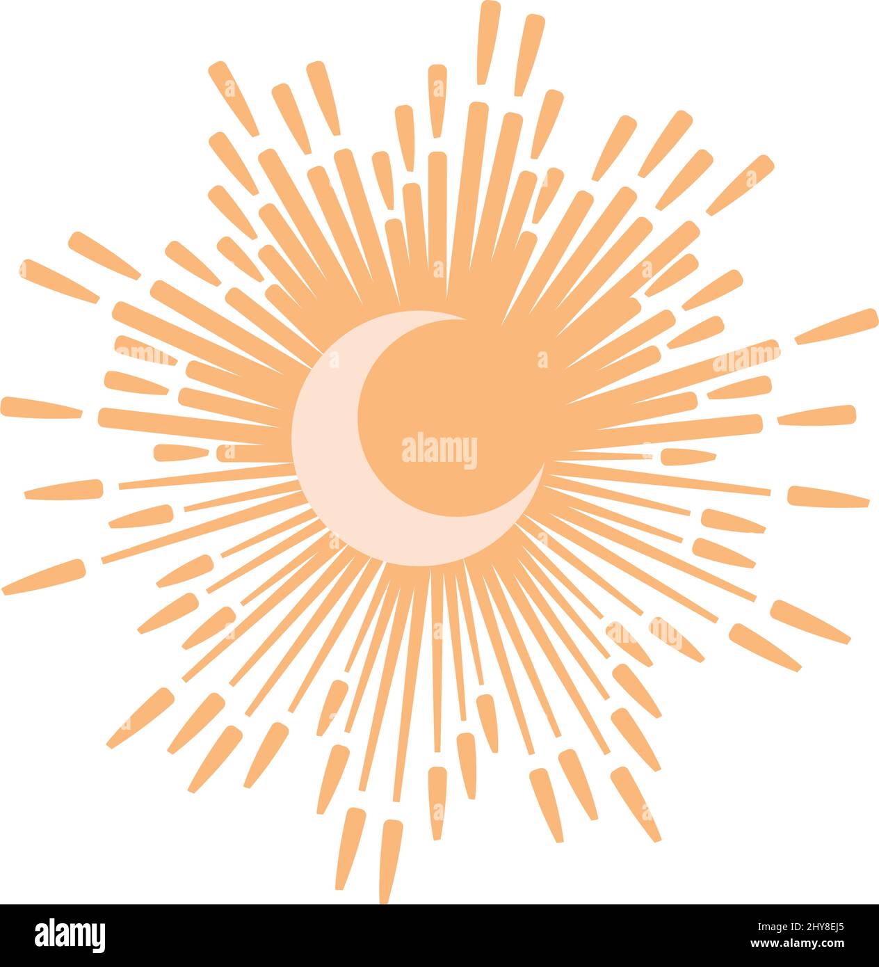 flat moon rays Stock Vector Image & Art - Alamy