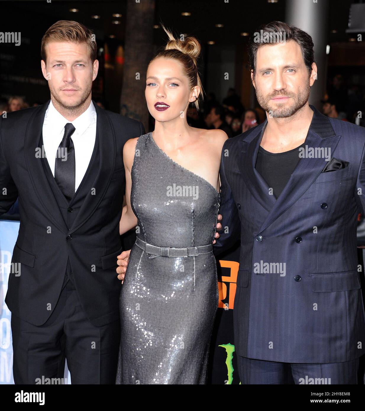 Luke Bracey, Teresa Palmer, Edgar Ramirez attending the Point Break ...