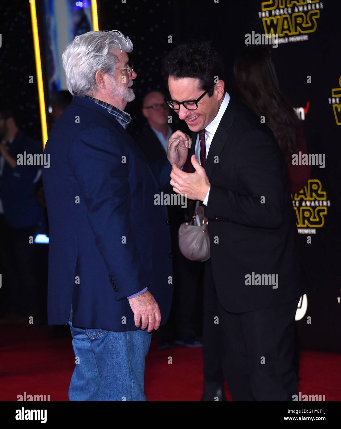 J j abrams george lucas attending star wars hi-res stock photography ...