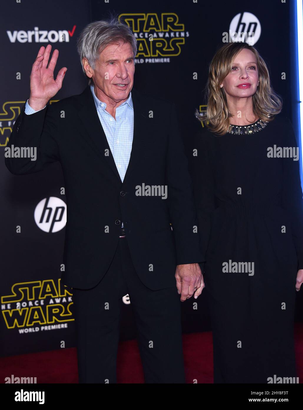 Harrison Ford & Calista Flockhart attending the Star Wars: The Force ...