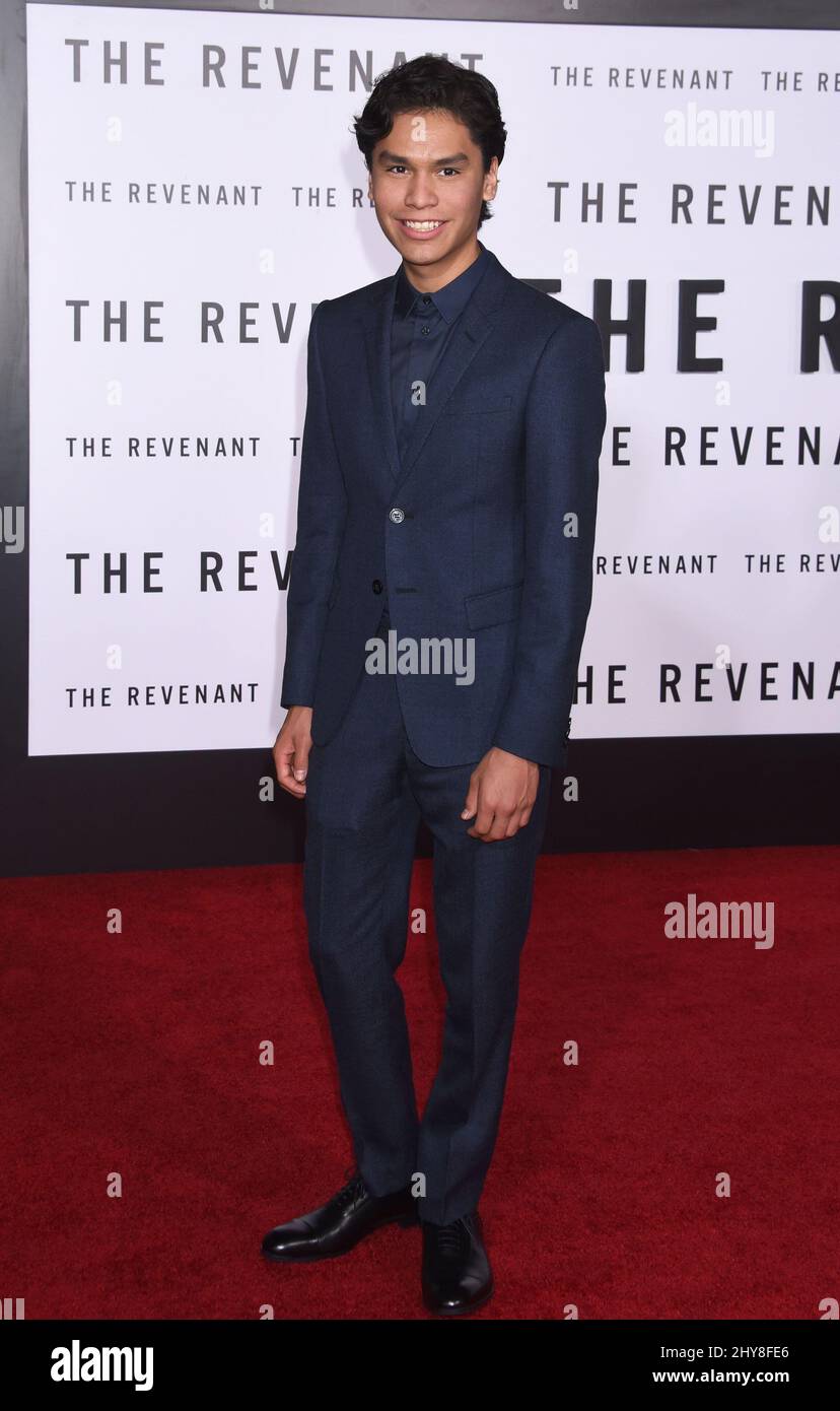 Forrest Goodluck attends "The Revenant" World Premiere held at the TCL ...