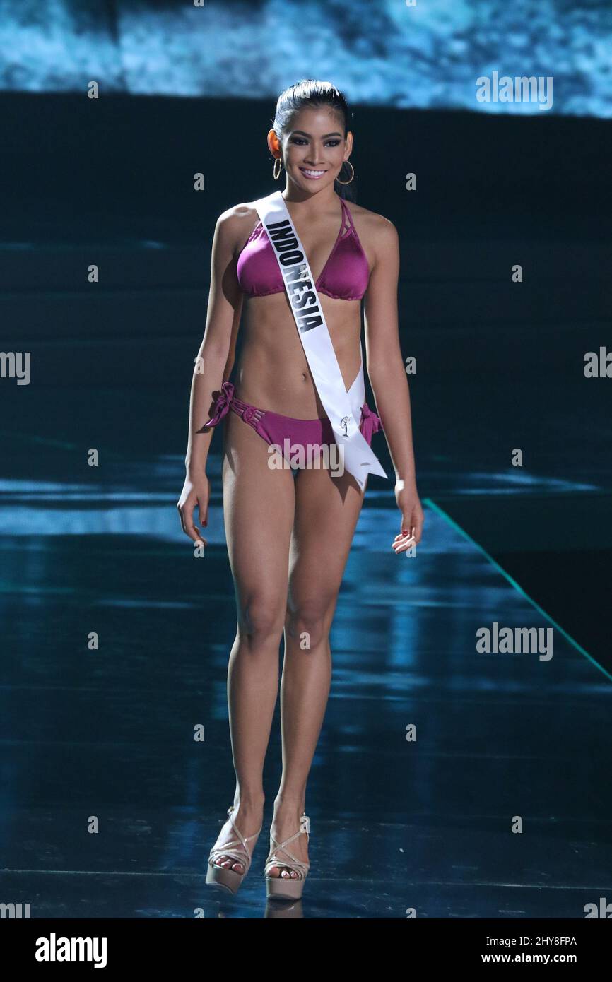 Miss Indonesia, Anindya Putri takes part in the Miss Universe Preliminary Competition, Planet ...