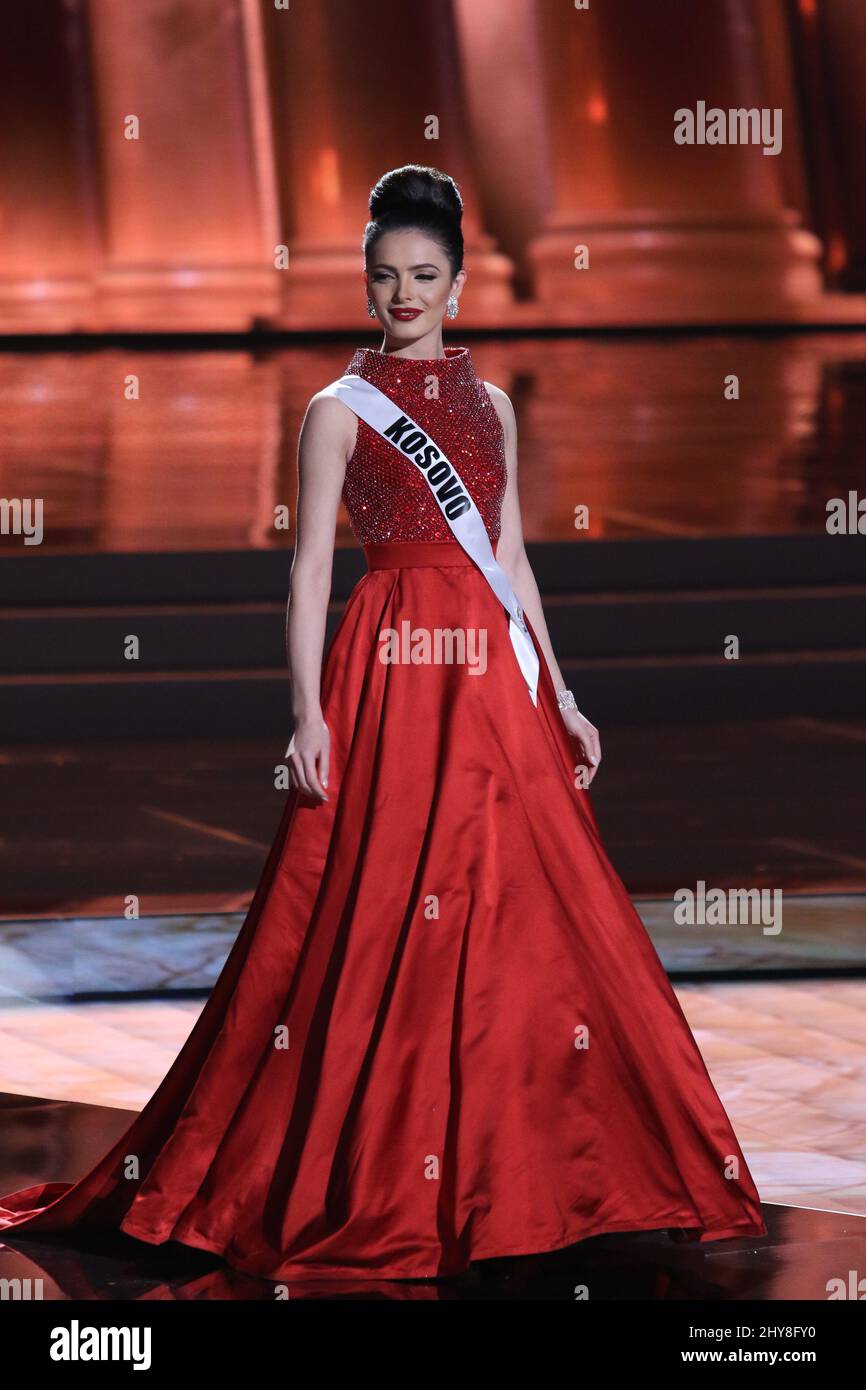 Miss Kosovo, Mirjeta Shala takes part in the Miss Universe Preliminary ...