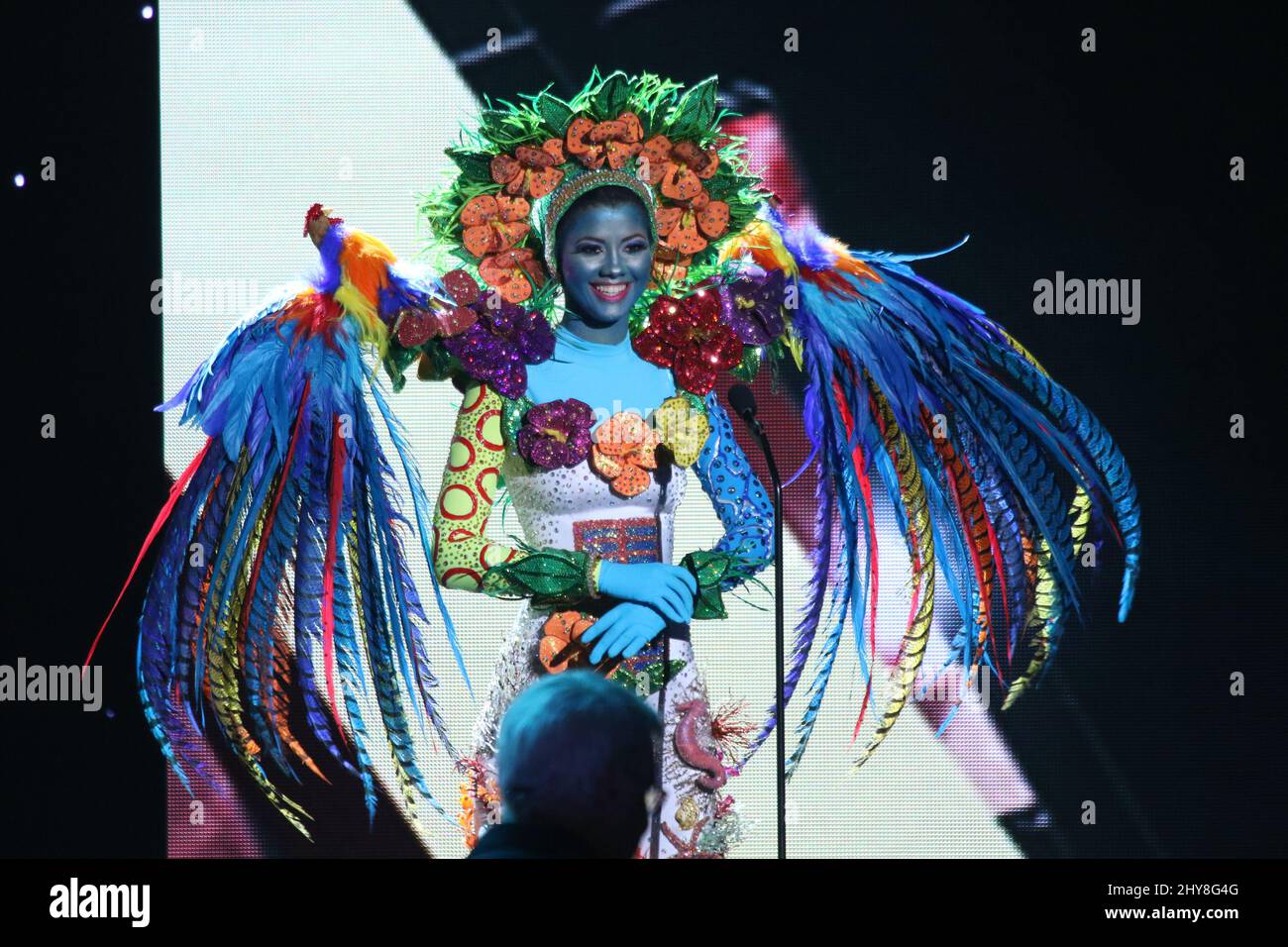 Miss Curacao, Kanisha Sluis during the 2015 Miss Universe National ...
