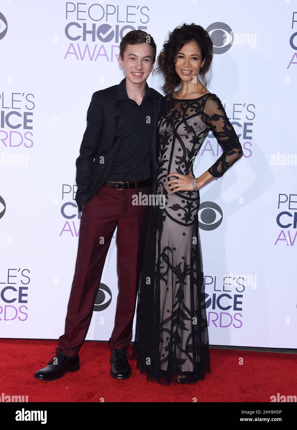 Hayden Byerly and Sherri Saum attending the People's Choice Awards 2016 ...