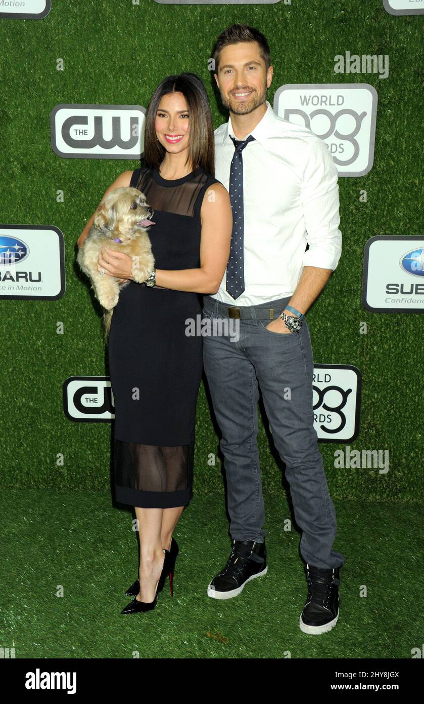 Roselyn Sanchez and Eric Winter attending the 2016 World Dog Awards ...