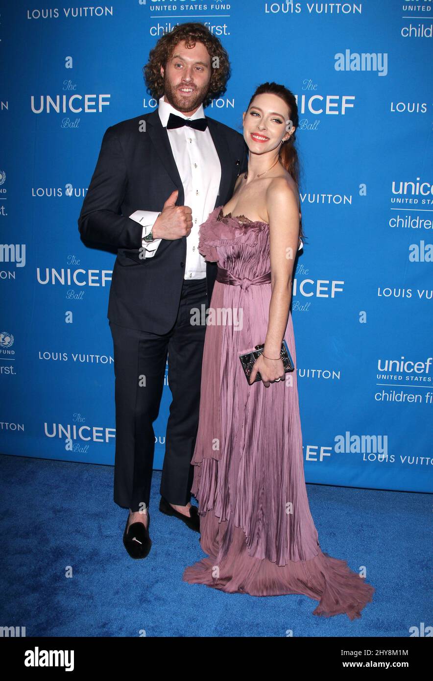T. J. Miller and Kate Gorney attending the sixth Biennial UNICEF Ball ...