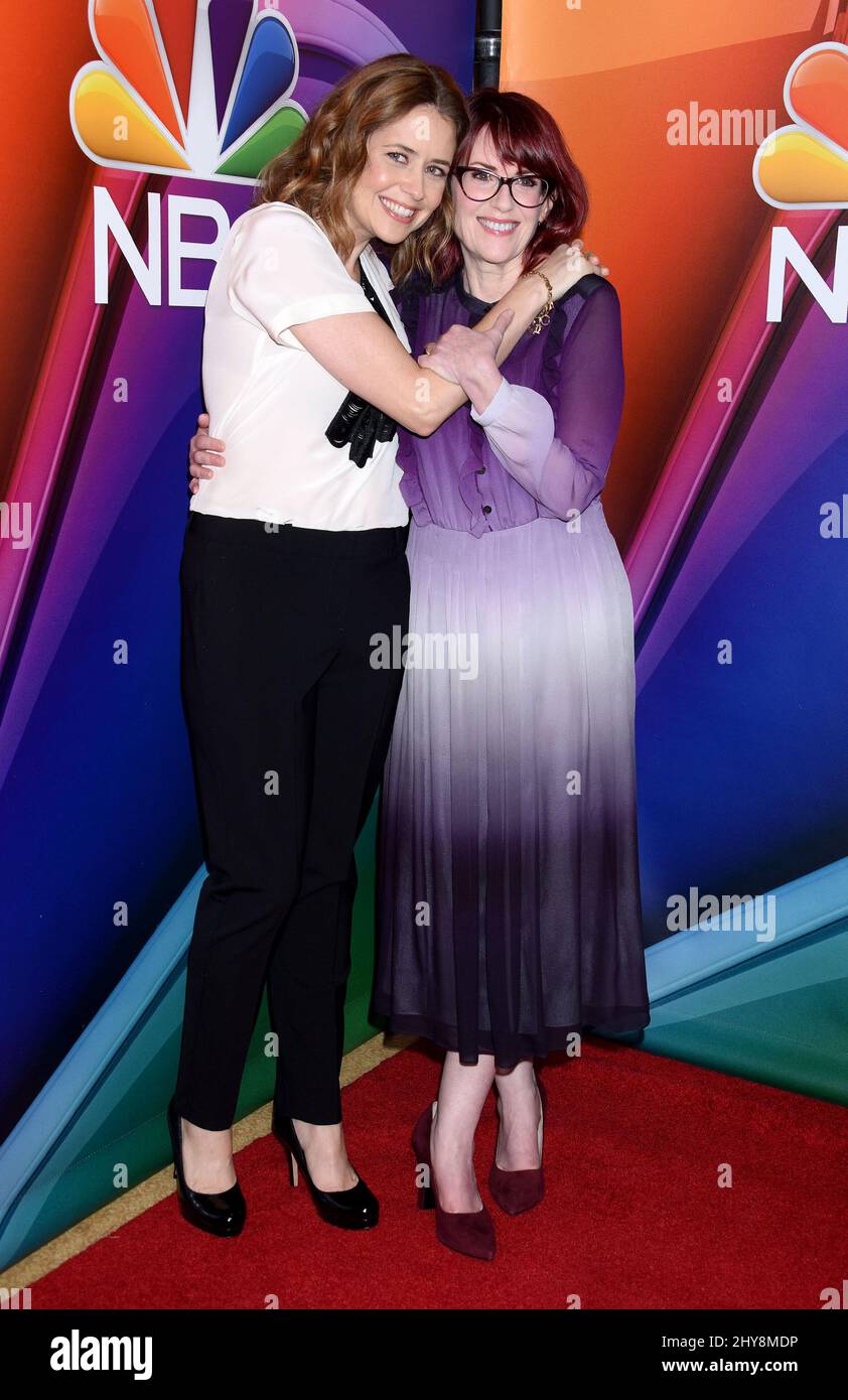 Jenna Fischer and Megan Mullally attending the NBCUniversal Press Tour ...