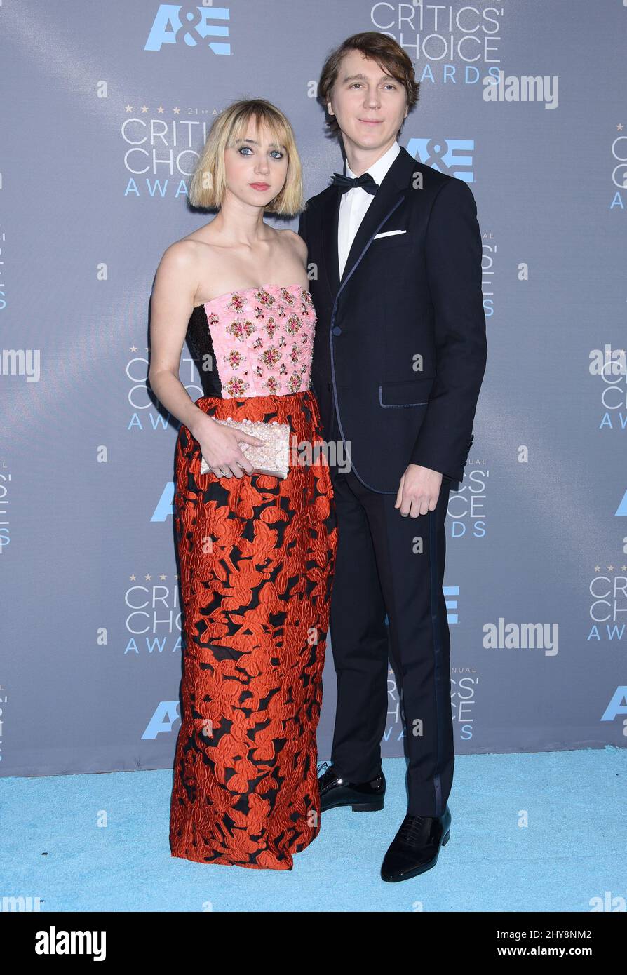 Paul Dano & Zoe Kazan attends the 21st Annual Critics' Choice Awards ...