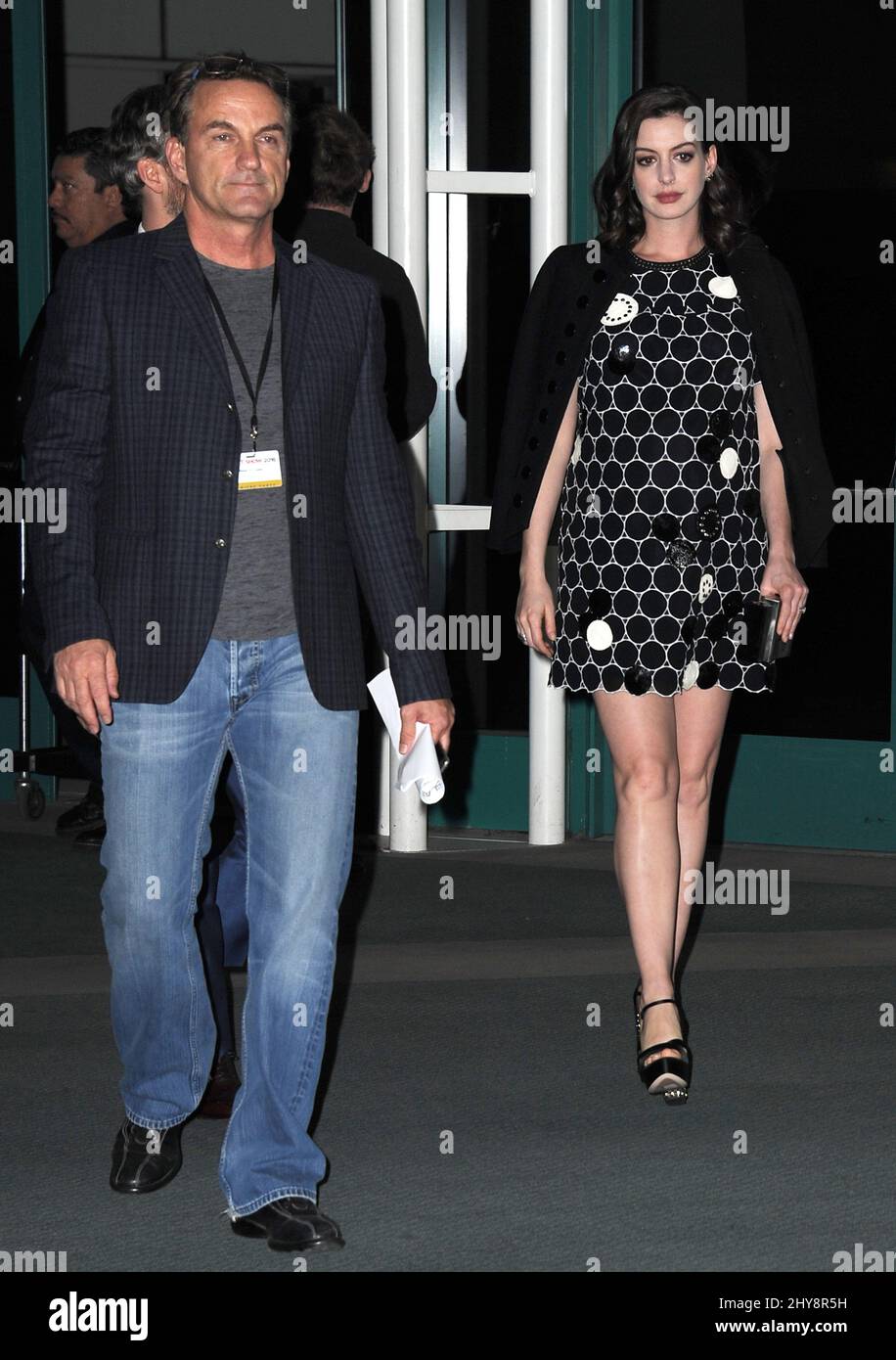 Anne Hathaway, Stephen Huvane attending the LA Art Show 2016 Opening ...
