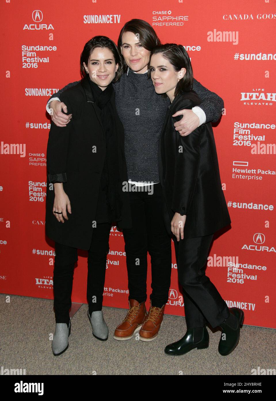 Clea DuVall, Sara Quin and Tegan Quin attending 'The Intervention ...