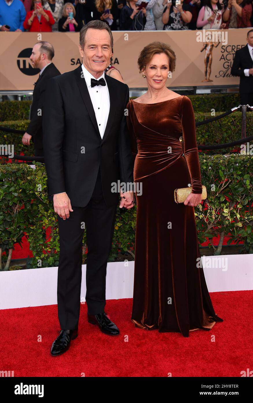 Bryan Cranston and Robin Dearden arriving at the 22nd Annual Screen ...