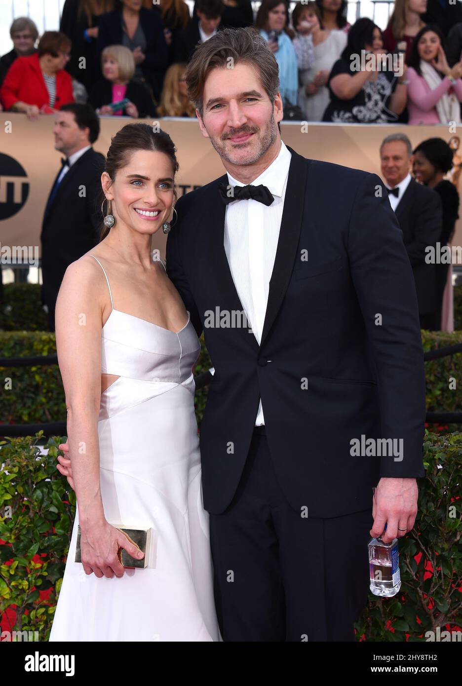 Amanda Peete and David Benioff arriving at the 22nd Annual Screen ...