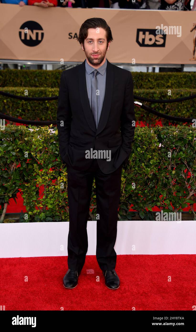 Simon Helberg arriving at the 22nd Annual Screen Actors Guild Awards ...