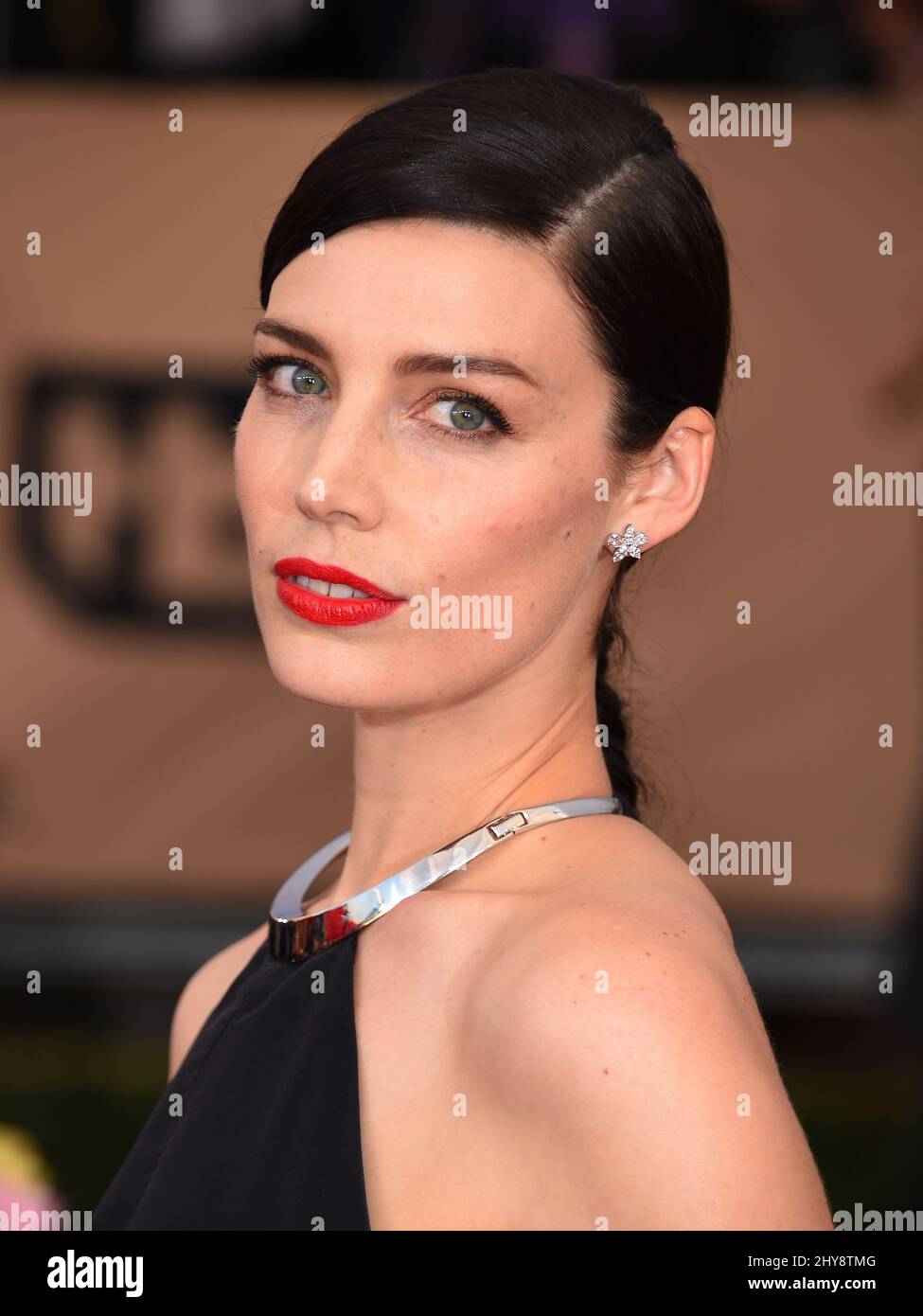 Jessica Pare arriving at the 22nd Annual Screen Actors Guild Awards ...