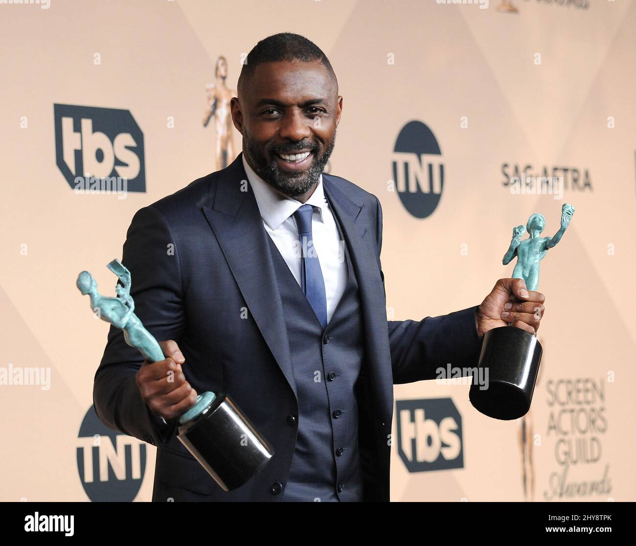 Idris Elba attending the Press Room at the 22nd Annual Screen Actors ...