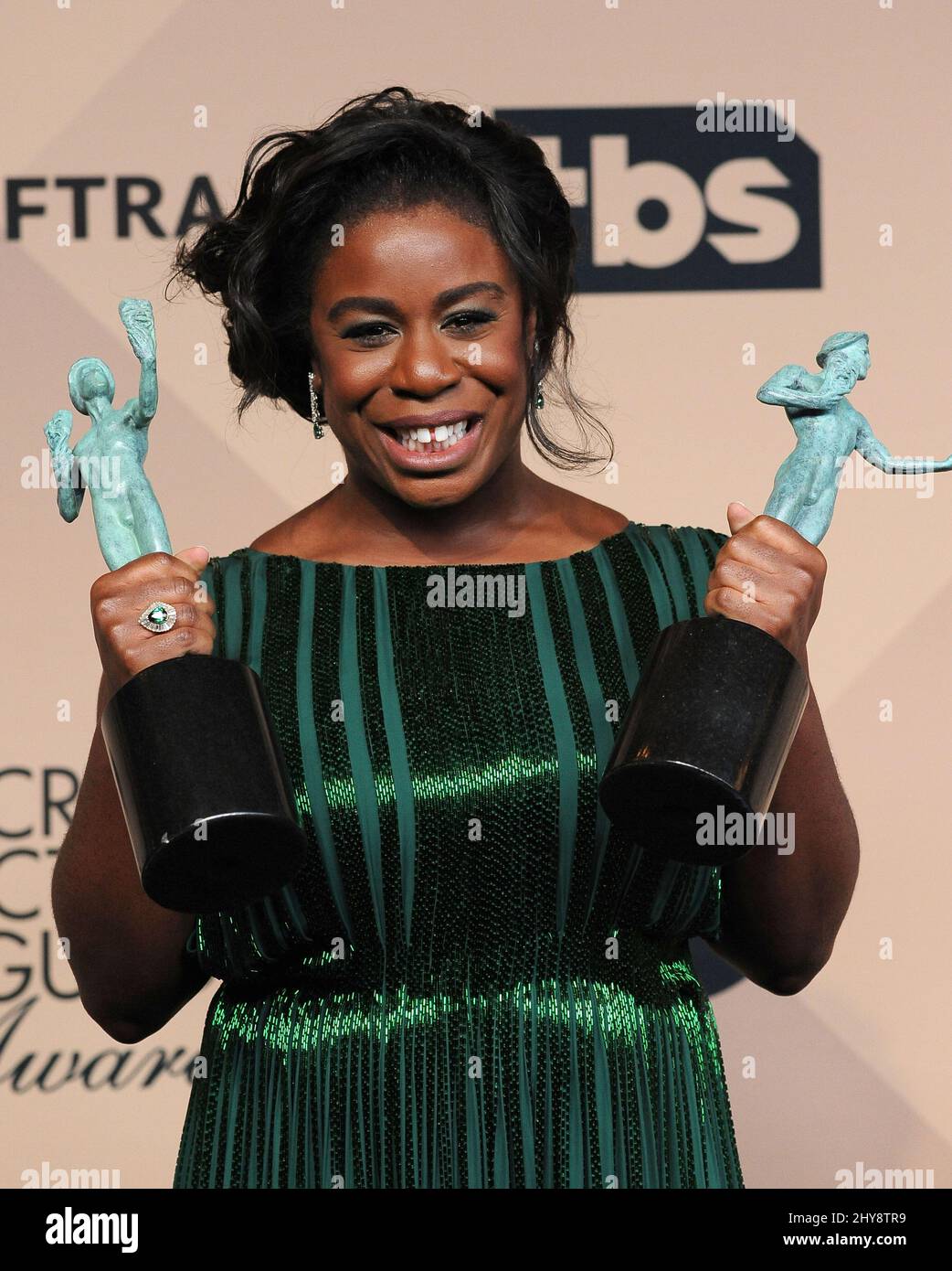Uzo Aduba attending the Press Room at the 22nd Annual Screen Actors ...
