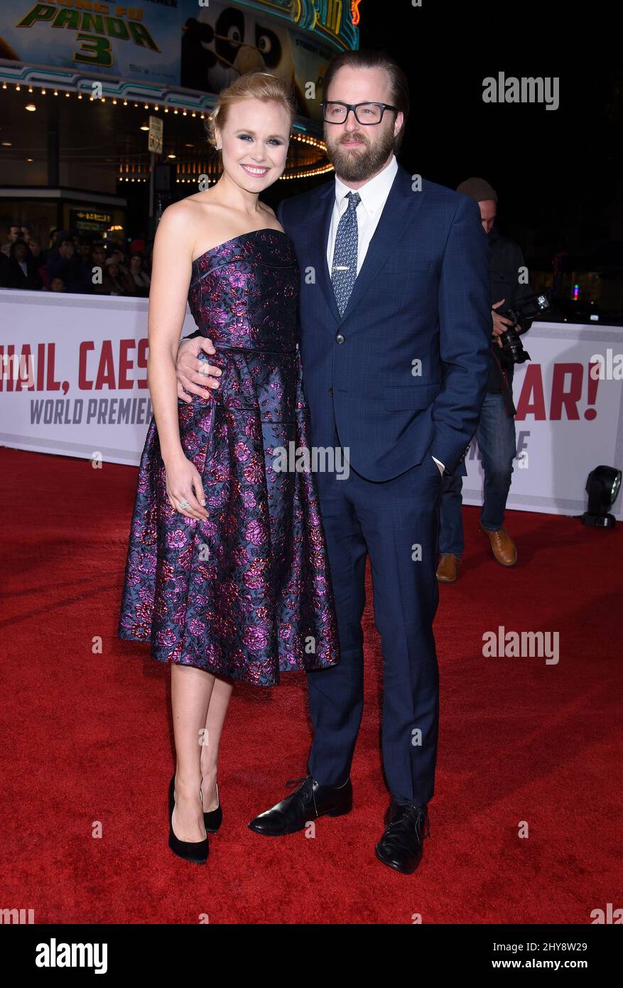 Alison Pill and Joshua Leonard attending the "Hail, Caesar!" World ...