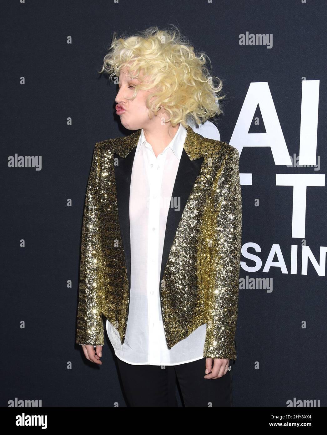Lady Gaga attending the Saint Laurent event held at the Hollywood ...