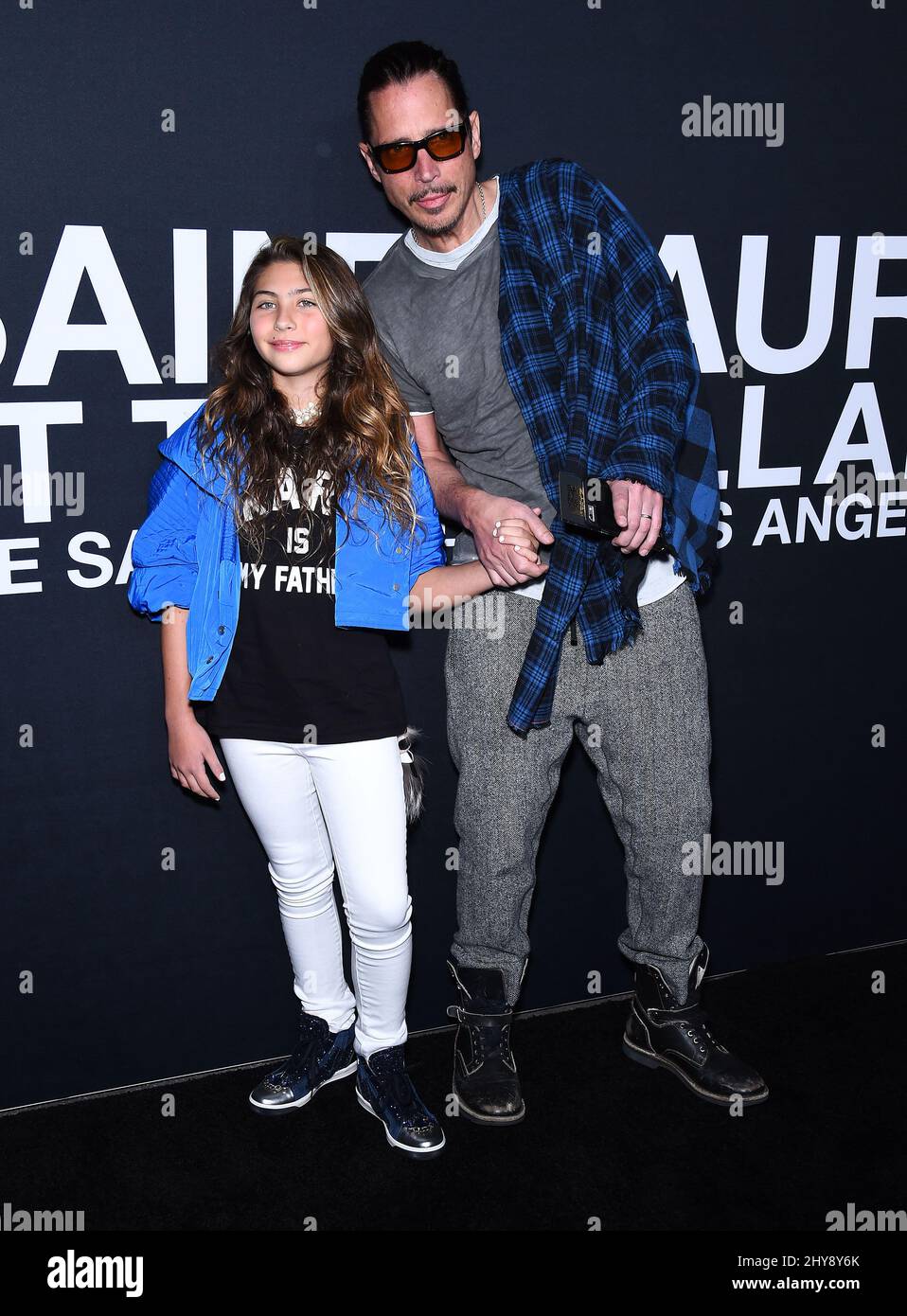 Chris Cornell & Toni Cornell attending the Saint Laurent event held at ...