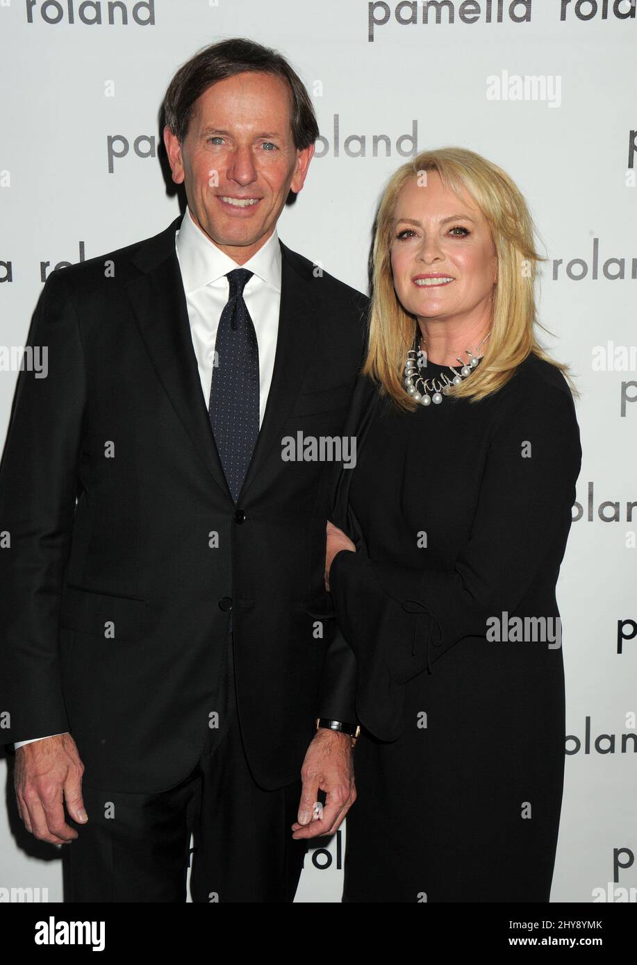 Dan DeVos, Pamella DeVos backstage during the Pamella Roland Spring ...