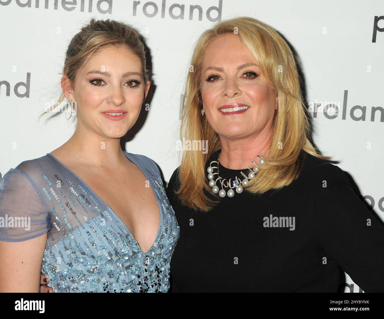 Willow Shields, Sydney DeVos backstage during the Pamella Roland Spring ...