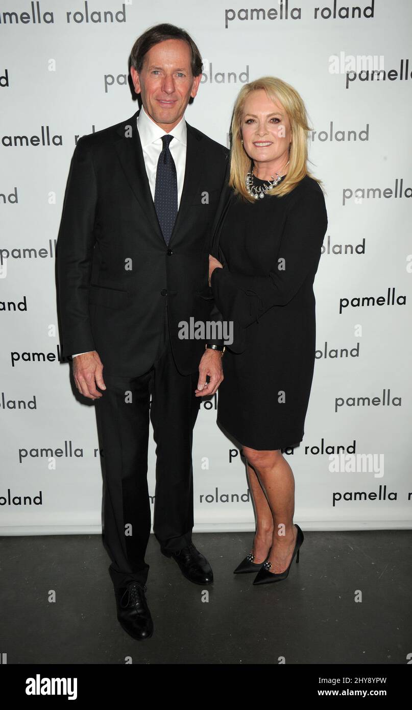 Dan DeVos, Pamella DeVos backstage during the Pamella Roland Spring ...