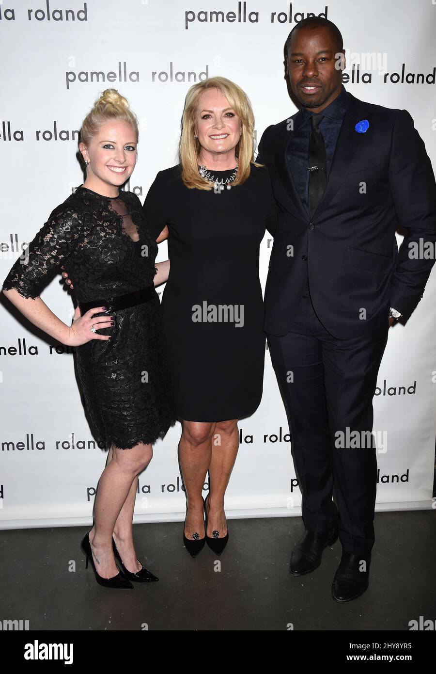 Sydney DeVos, Pamella DeVos, Ted Gibson backstage during the Pamella ...