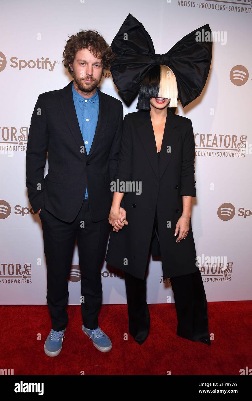 Sia & Erik Anders Lang attending The Creators Party with Spotify held ...