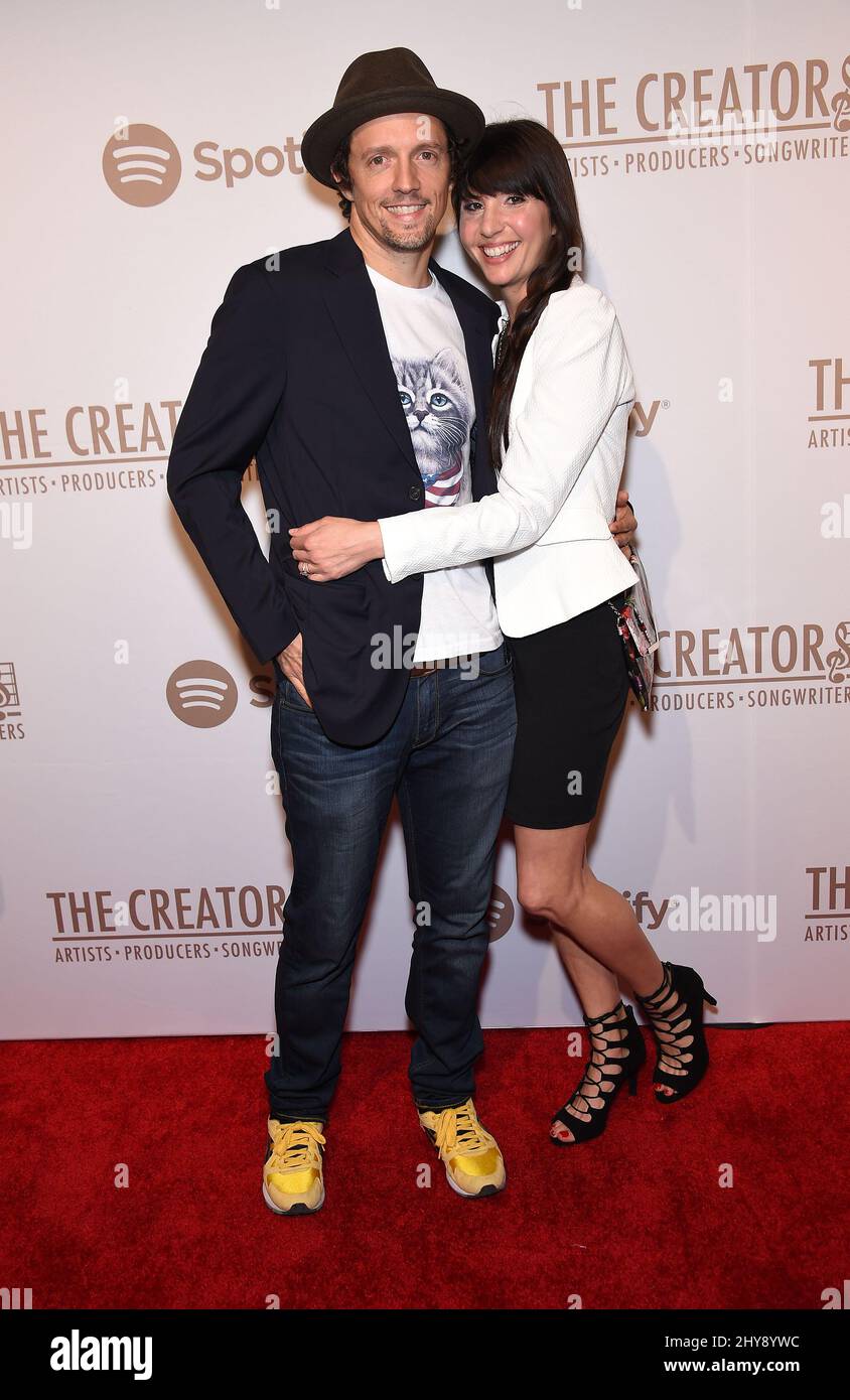 Jason Mraz & Christina Mraz attending The Creators Party with Spotify ...