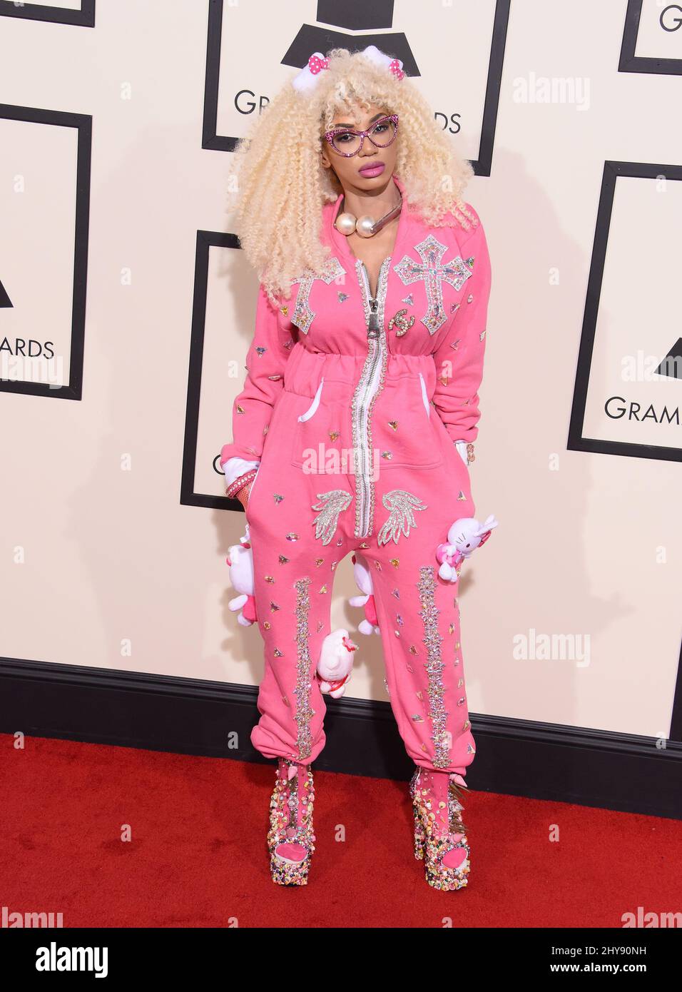 Dencia arriving at the 58th Annual Grammy Awards held at Staples Center ...