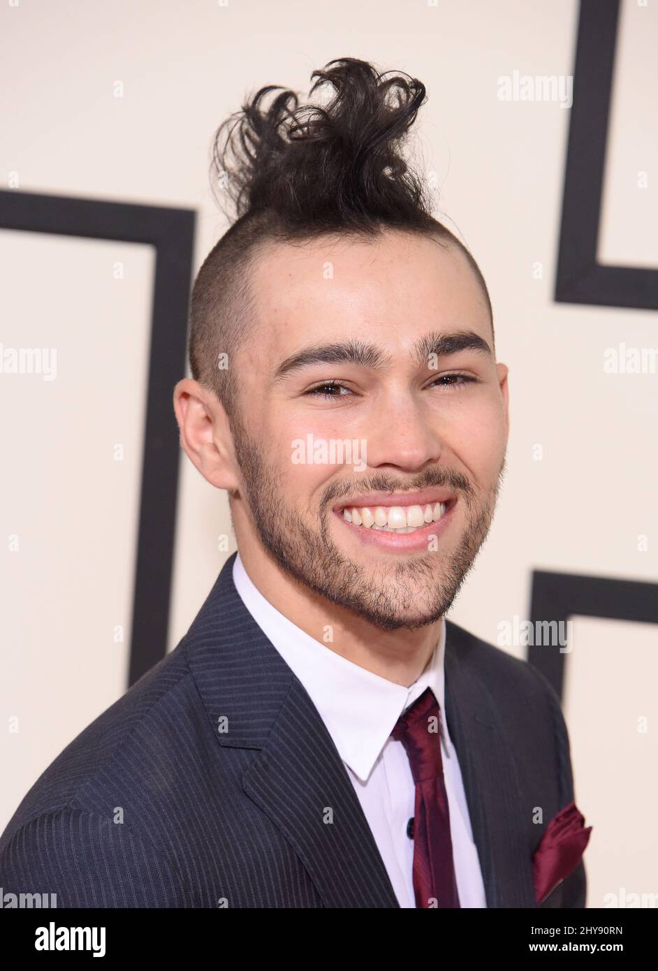 Max Schneider arriving at the 58th Annual Grammy Awards held at Staples ...