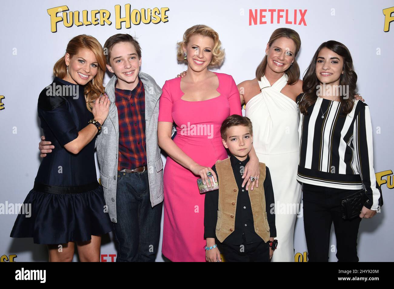 Candace Cameron Bure, Michael Campion, Jodie Sweetin, Elias Harger, Andrea Barber and Soni ...
