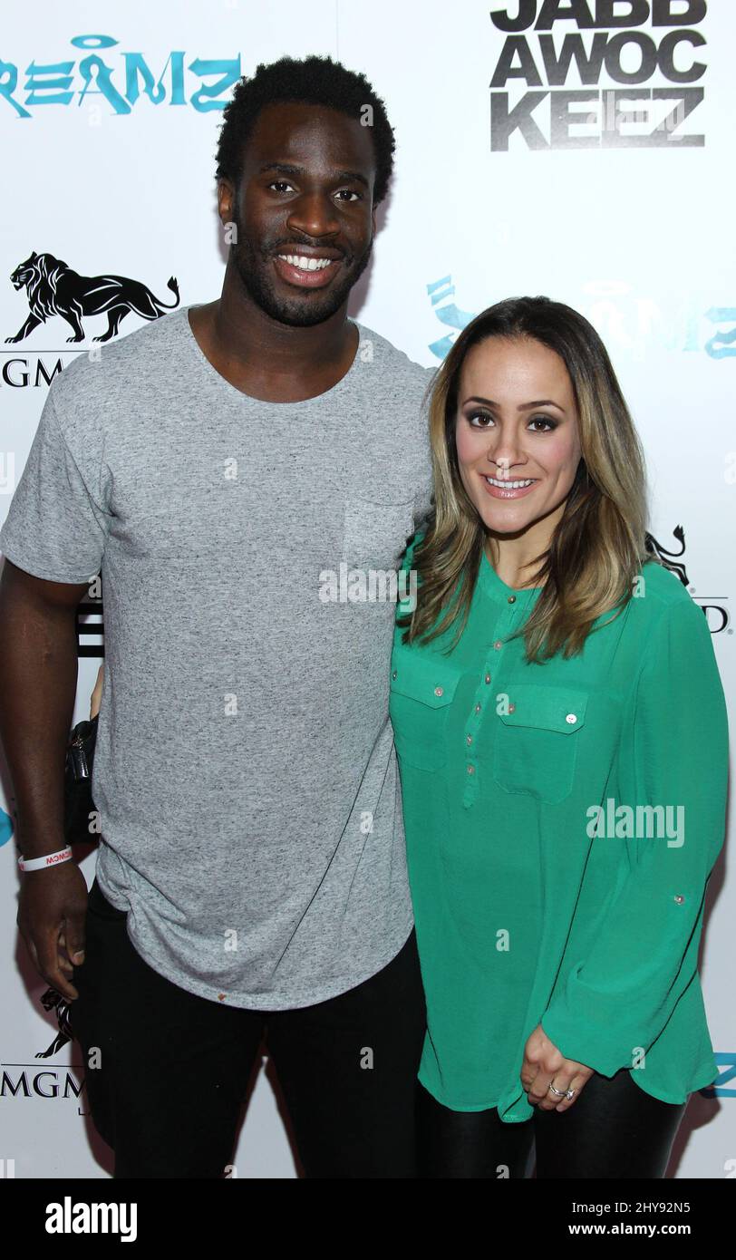 Prince Amukamara, Pilar Amukamara attending the Grand Opening of Jreamz ...